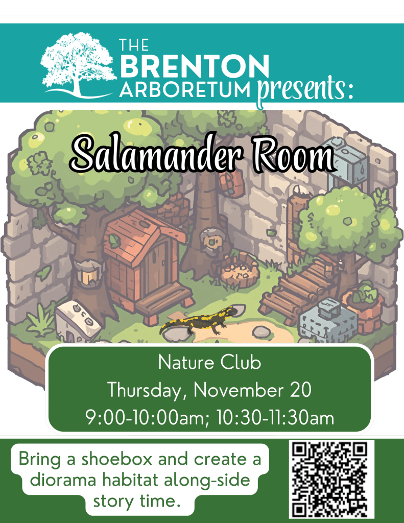 Kid’s Nature Club- The Salamander Room – THE BRENTON ARBORETUM